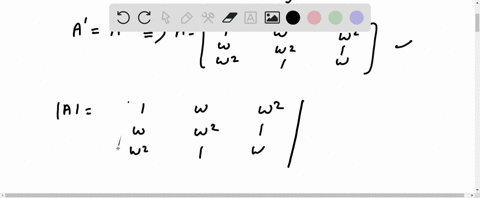 SOLVED:If ω≠1 is cube root of unity, and A=[ 1 ω ω^2 ω ω^2 1 ω^2 1 ω ...