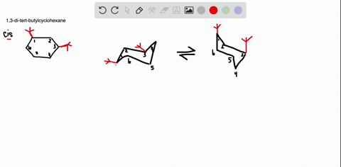 SOLVED:Trans-1,4-di-tert-butylcyclohexane exists in a normal chair conformation. Cis-1,4-di ...