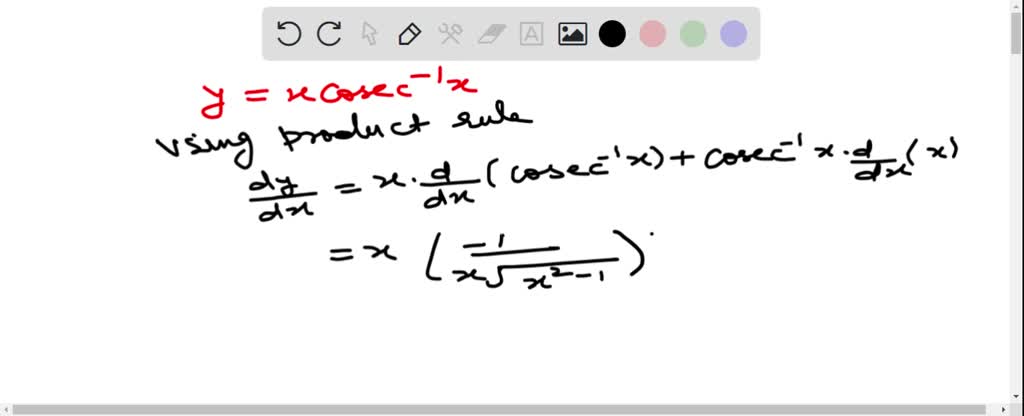 SOLVED:Differentiate y=x cosec^-1 x