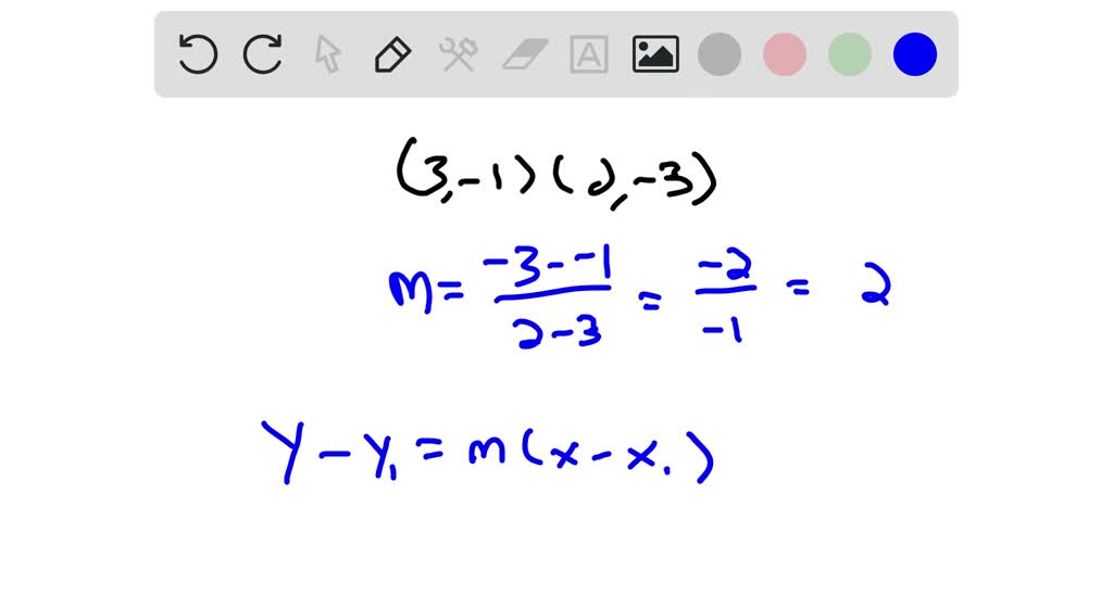 ⏩SOLVED:Use the point-slope formula to find the equation of the line ...