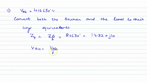 SOLVED:An abc-phase-sequence three-phase balanced wye-connected source supplies a balanced delta ...