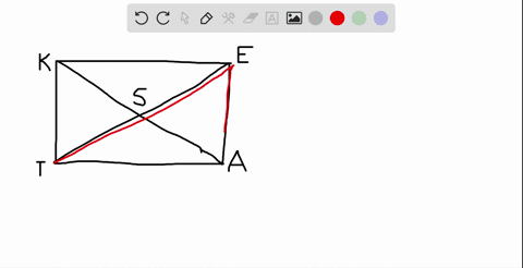 SOLVED:Quadrilateral KEAT is a rectangle, and KA and TE are its ...