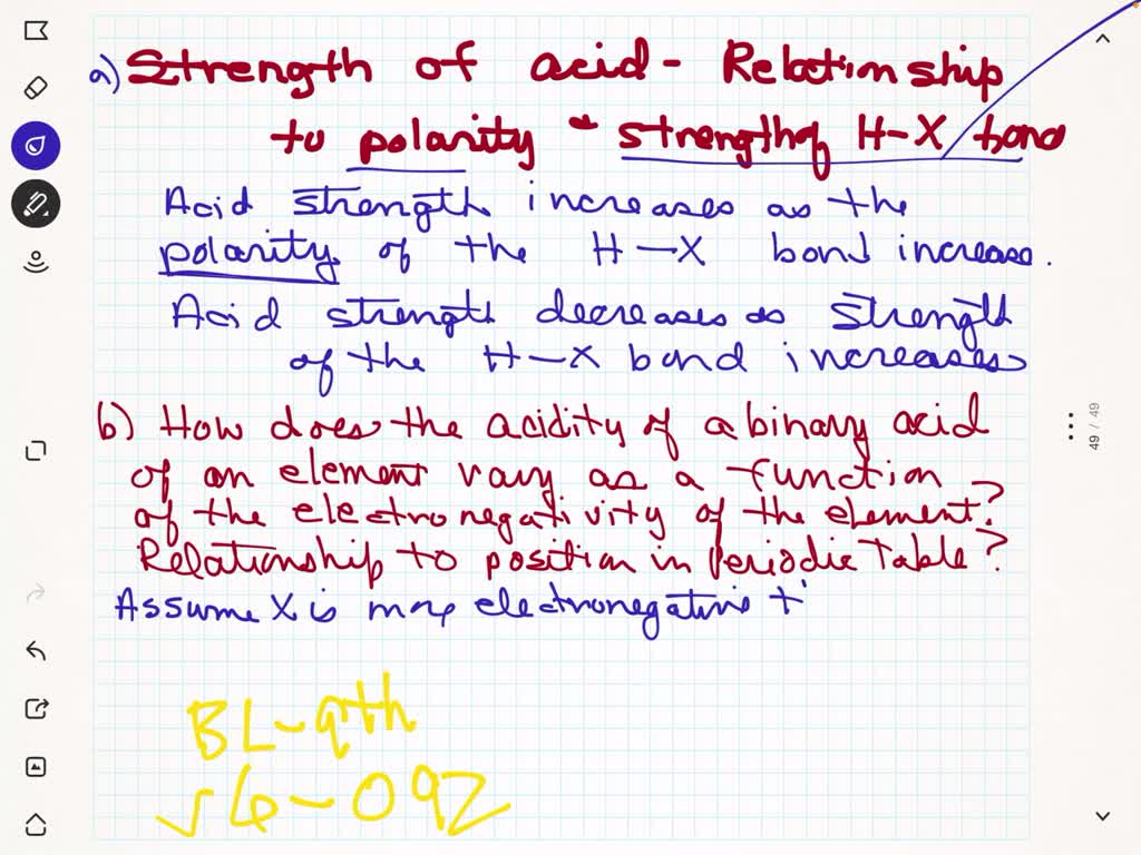 SOLVED:(a) How does the strength of an acid vary with the polarity and ...