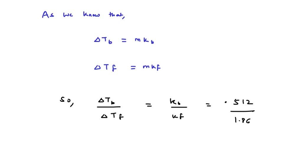 SOLVED:For an aqueous solution, freezing point is -0.186^∘ C. Elevation of the boiling point of ...