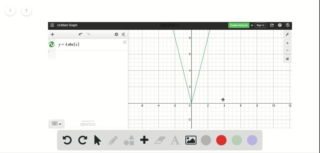 Graph each function. y=4|x| | Numerade