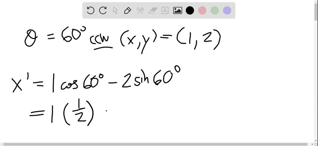 Solved Finding A Point In A Rotated Coordinate System In Exercises 5 12 The X Y Coordinate