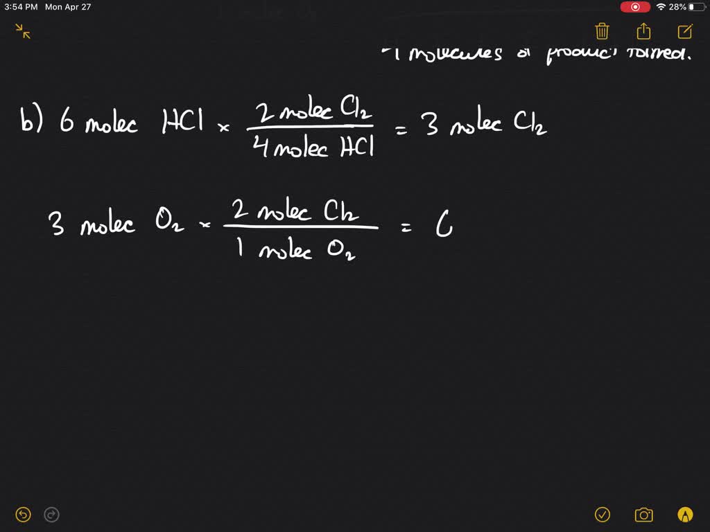 SOLVED: Consider the reaction: 4 HCl(g) + O2(g)-2 H2O(g) + 2 Cl2(g ...