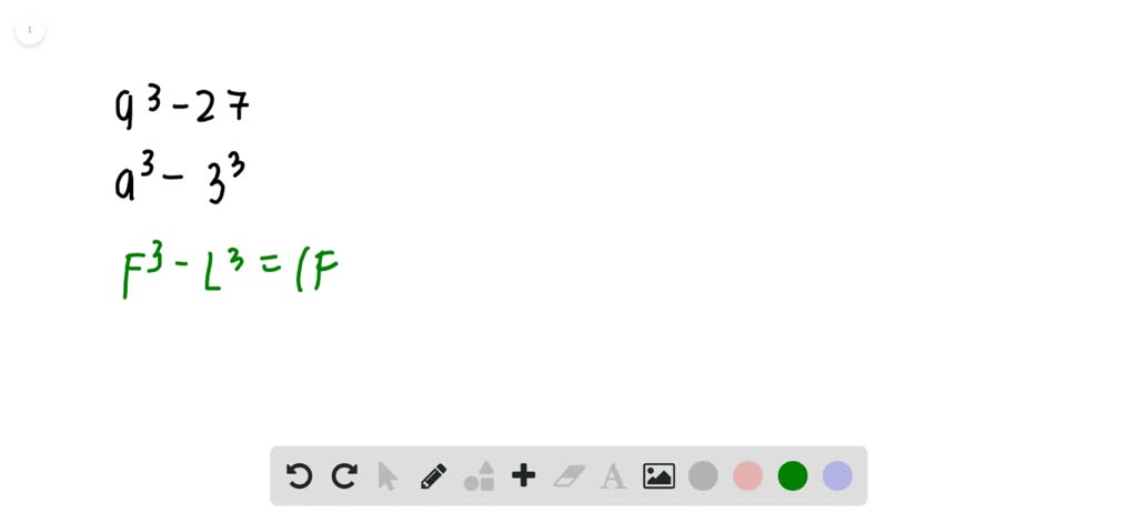 SOLVED:Factor. a^3-27