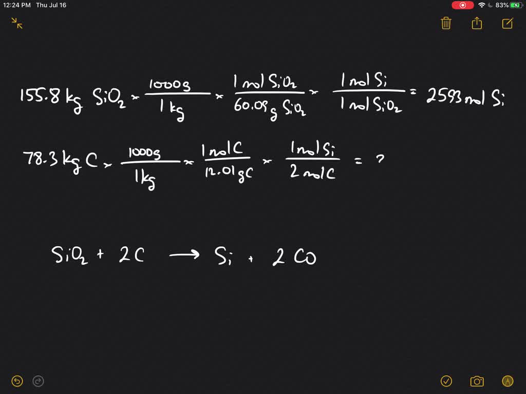 SOLVED:Many computer chips are manufactured from silicon, which occurs in na- ture as SiO2 ...
