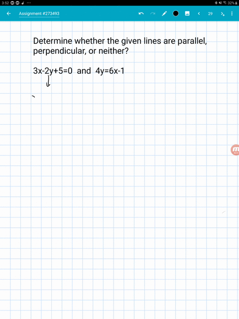 Solved Determine Whether The Given Lines Are Parallel Perpendicular
