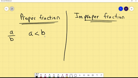 SOLVED:Explain the difference between a proper fraction and an improper ...
