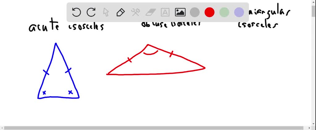 SOLVED:Is it possible for a triangle to be: (a) an acute isosceles ...