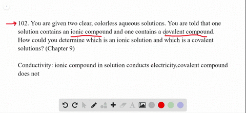 SOLVED:You are given two clear, colorless aqueous solutions. You are ...