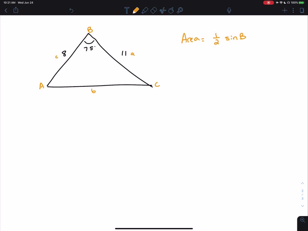 SOLVED:6. How does this formula (A=R^2 (alpha beta gamma - pi ...