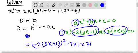 SOLVED:Determine the value(s) of the constant k for which the equation ...