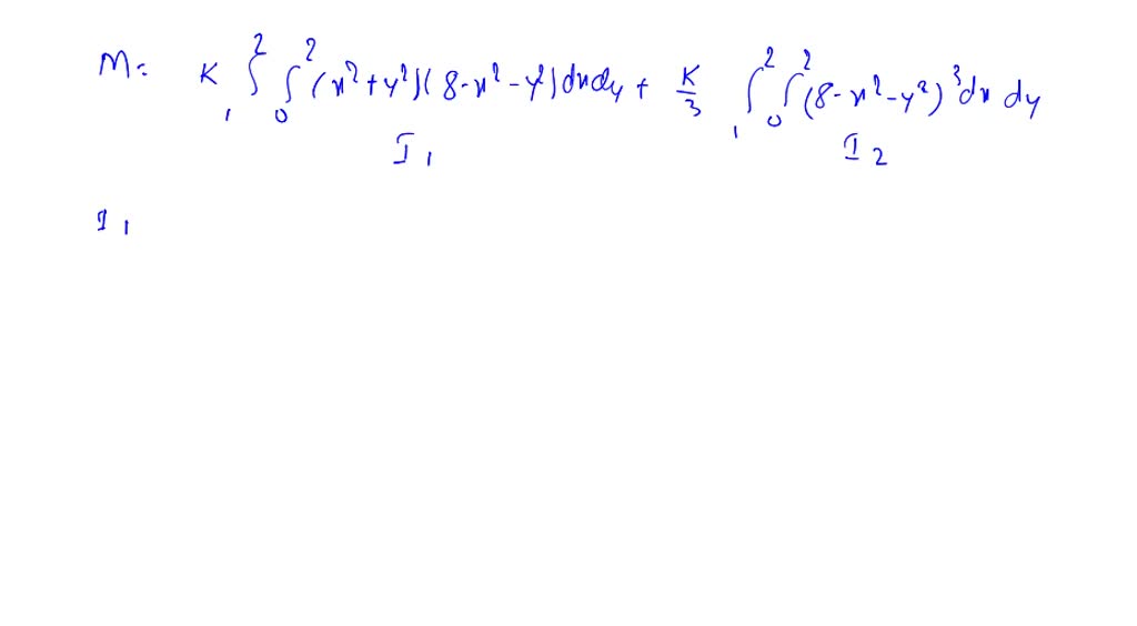 Set up, but do not evaluate, the iterated integrals giving the mass of the solid that has the ...