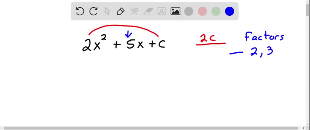 Solvedfind Two Integer Values Of C Such That The Trinomial Can Be Factored There Are Many 