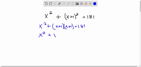 SOLVED:The sum of the squares of two consecutive positive integers is 181 . Find the integers.