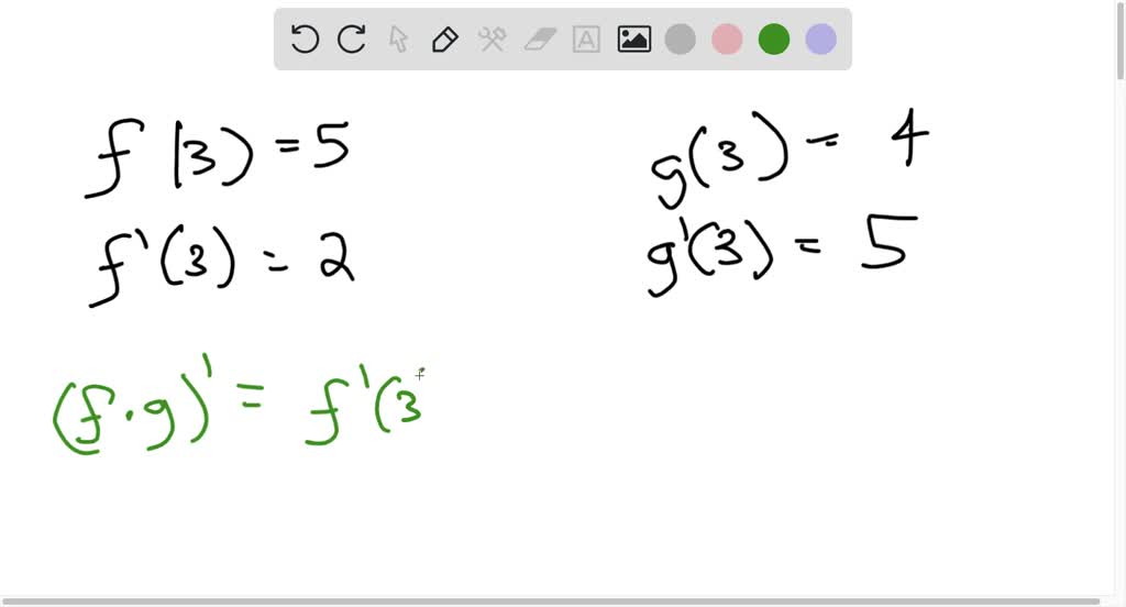 SOLVED:If f and g are functions of time, and at time t = 3, f equals 5 ...