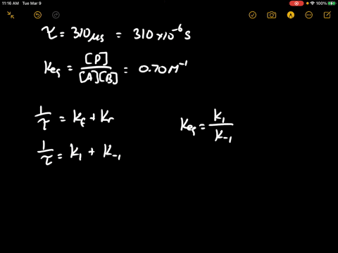 SOLVED:Consider the reaction A temperature-jump experiment is performed ...