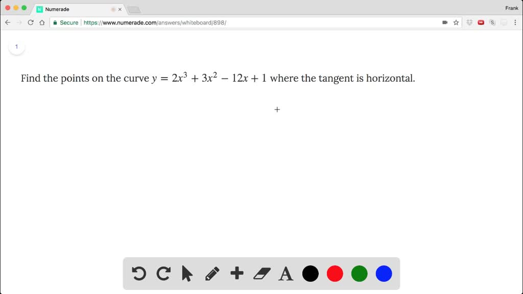 SOLVED Find The Points On The Curve Y 2x 3 3x 2 12x 1 Where The
