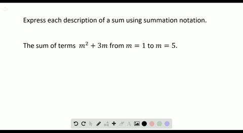 SOLVED:Express each of the sums in 24-35 in closed form (without using a summation symbol and ...