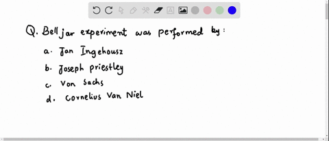 SOLVED:Bell Jar experiment was performed by (a) Jan Ingenhousz (b ...