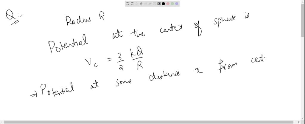 A solid sphere of radius R is charged uniformly. At what distance from ...