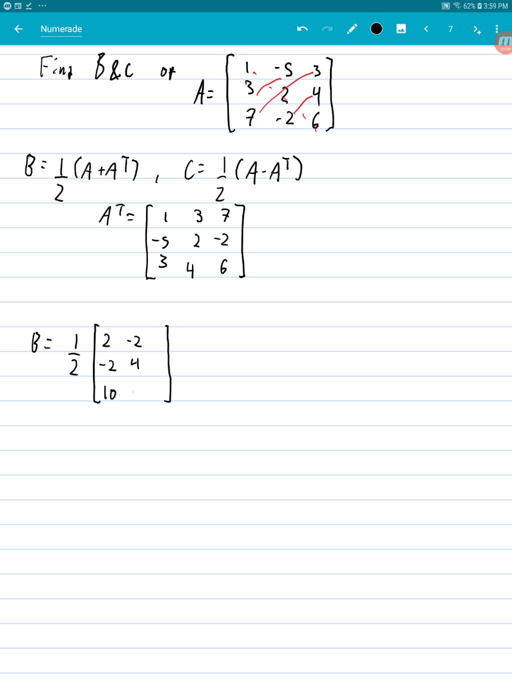 SOLVED Given Matrix A And B A 2 4 6 3 8 5 1 1 2 B 22 27