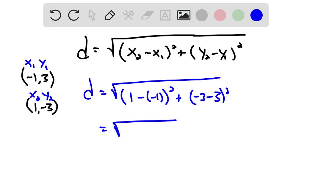  SOLVED Calculate The Distance Between The Given Two Points 1 3