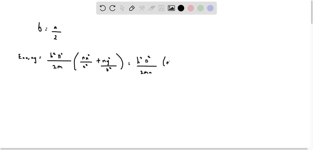 Determine the allowed energies of a particle in a two-dimensional rectangular box of sides a and ...