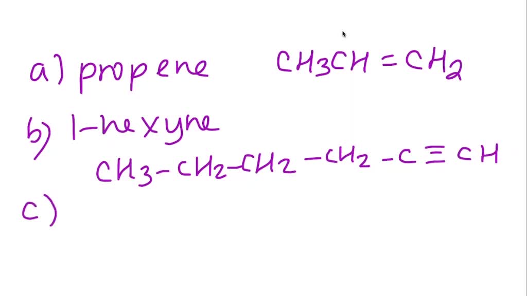 SOLVED:Draw the condensed structural formula for each of the following ...