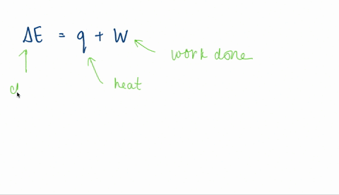 SOLVED:Calculate ΔE for a chemical reaction where there is no volume ...