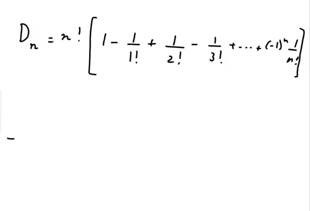 SOLVED:How many derangements are there of a set with seven elements?