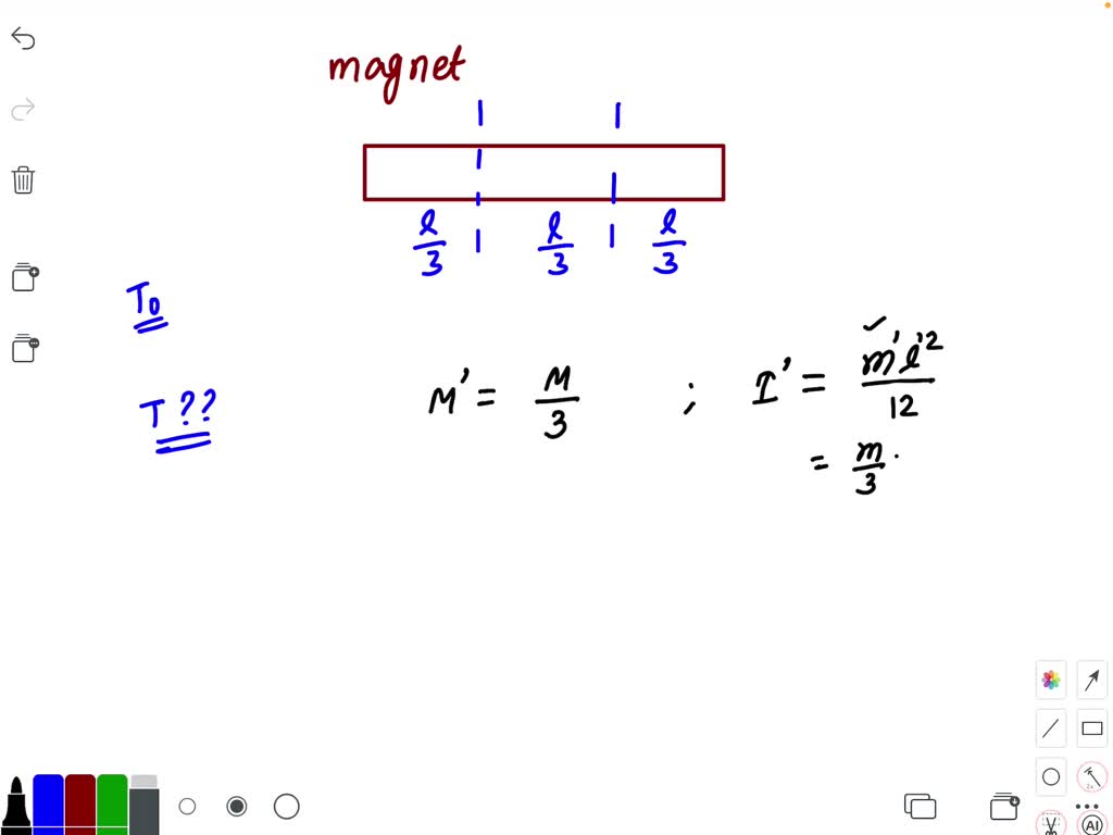 SOLVED:A magnet is cut in three equal parts by cutting it perpendicular ...