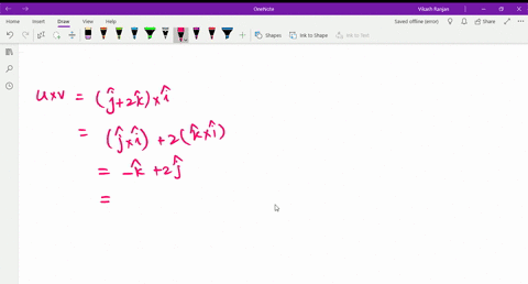 Sketch the coordinate axes and then include the vectors 𝐮, 𝐯, and 𝐮 ×𝐯 ...