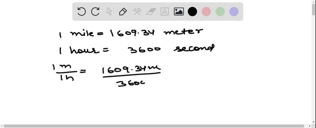 SOLVED:How many m / s are there in 1.0 mi / h