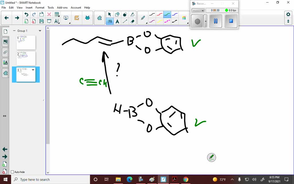 SOLVED:The organoborane used in a Suzuki reaction is prepared by the ...