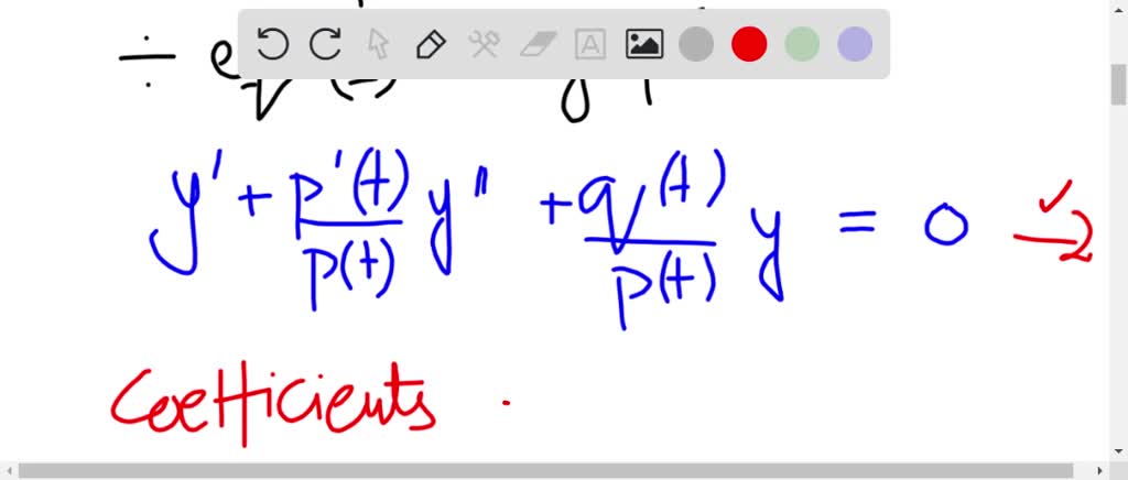 SOLVED:The differential equation u^''+{tanx-2 cotx} u^'=0 has the ...