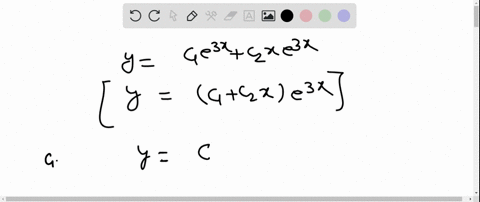 SOLVED:find the simplest form of the second-onder homogeneous linear ...