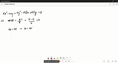 ⏩SOLVED:Rotate the coordinate axes to remove the x y -term. Then ...