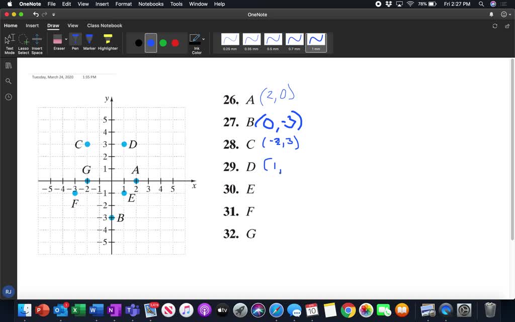 SOLVED:Find the x - and y -coordinates of each labeled point. See ...