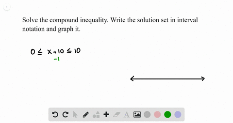 SOLVED:Solve each compound inequality. Write the solution set in interval notation and graph. 0 ...