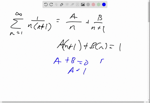SOLVED:Verify that the infinite series converges. ∑n=1^∞ (1)/(n(n+1)) (Hint: Use partial fractions.)