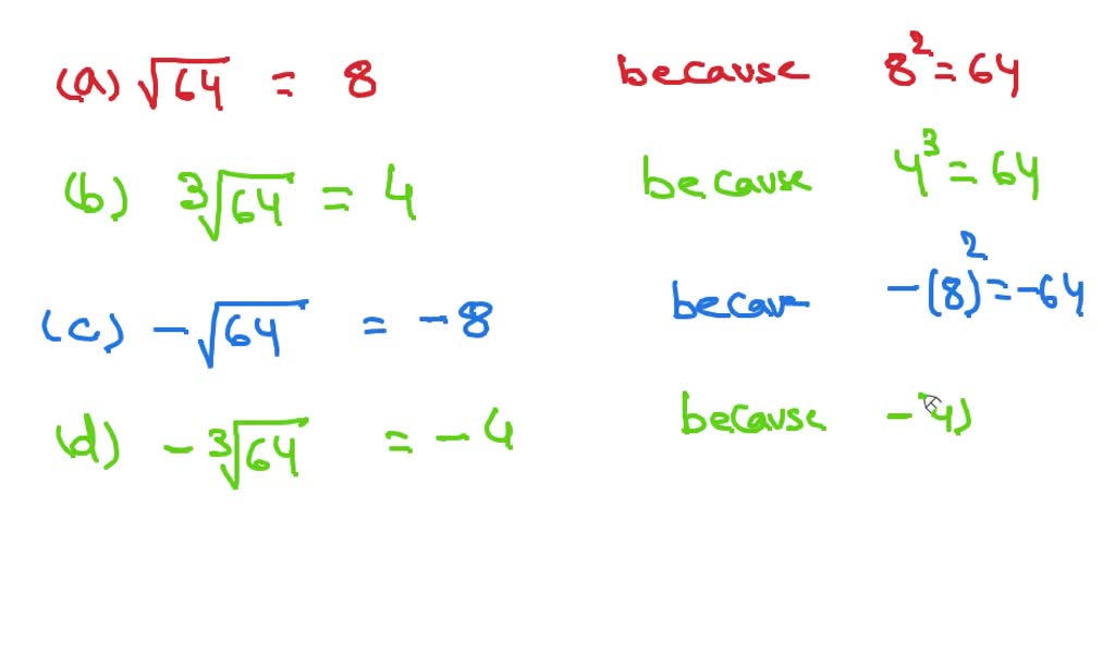 For Exercises 21–38, evaluate the roots without using a calculator ...