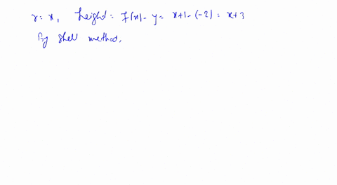 ⏩SOLVED:Consider the region between f(x)=x+1 and the line y=-2 on… | Numerade