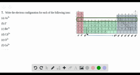 SOLVED:Write the electron configuration for each of the following ions ...