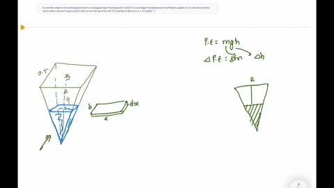 SOLVED:A container in the shape of an inverted pyramid with a square ...