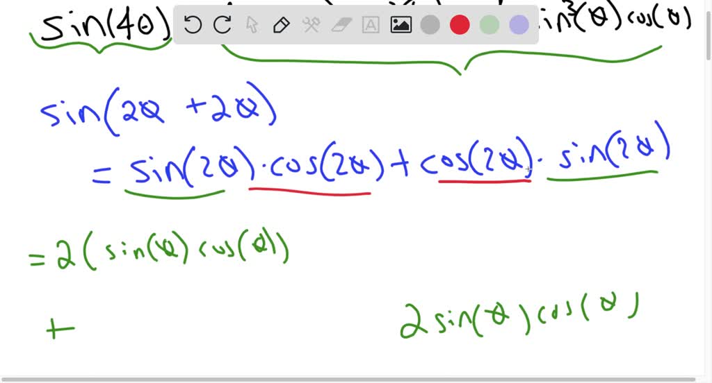 SOLVED:Verify the identity. Assume all quantities are defined. sin(4 θ ...