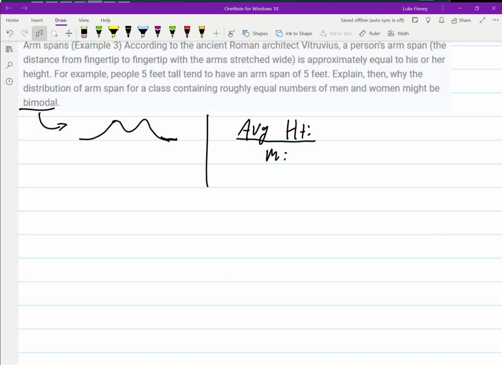 SOLVED:Arm spans (Example 3) According to the ancient Roman architect ...